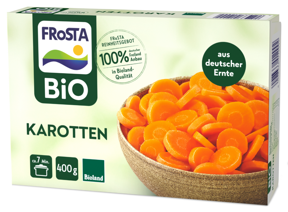 Gefrorene Karotten mit Bioland-Siegel | FRoSTA