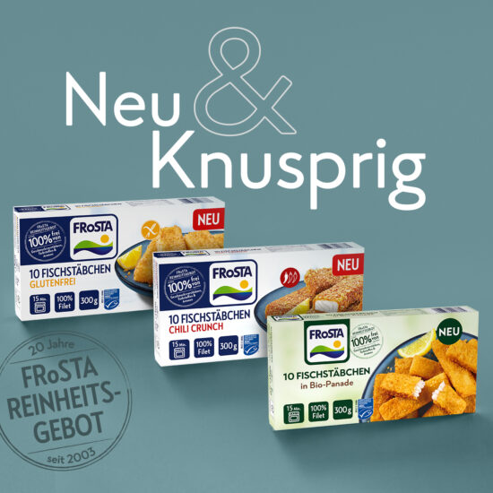 Entdecke unsere neuen FRoSTA Fischstäbchen