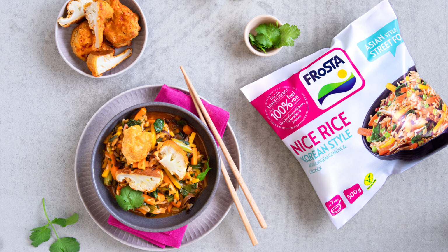 Nice Rice Korean Style mit Crunchy Blumenkohl-Wings - FRoSTA.de